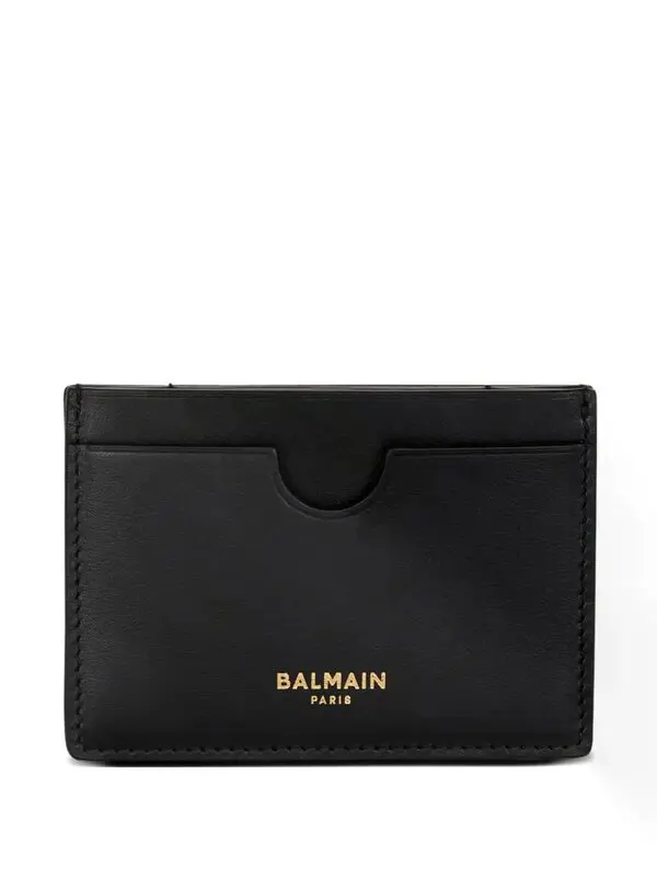 Balmain Leather Card Holder - Black