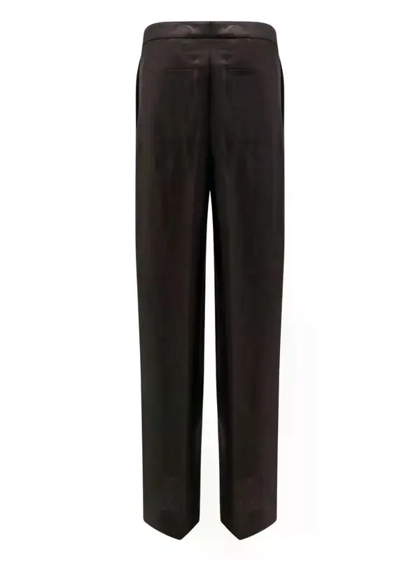 LARDINI Flat-front Straight Leg Trousers