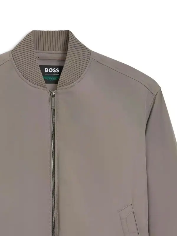 BOSS X Aston Martin Bomber Jacket In Water-repellent Twill - Grey