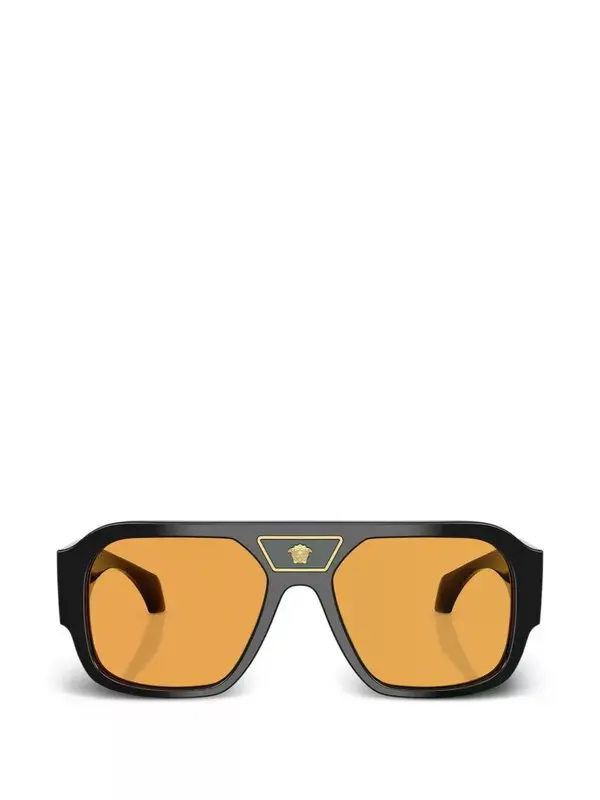 Versace Logo-detail Sunglasses - Black