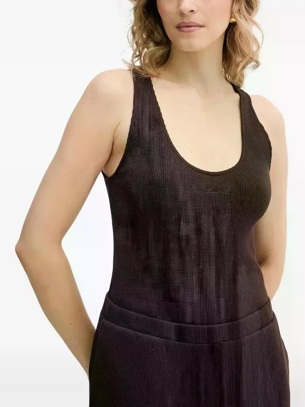 Karl Lagerfeld Waffle-knit Tank Top