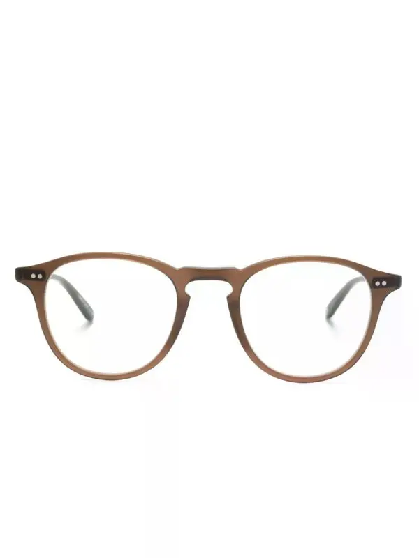 Garrett Leight Hampton Round-frame Glasses - Brown