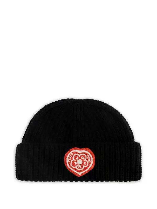 Kenzo Logo Patch Beanie - Black
