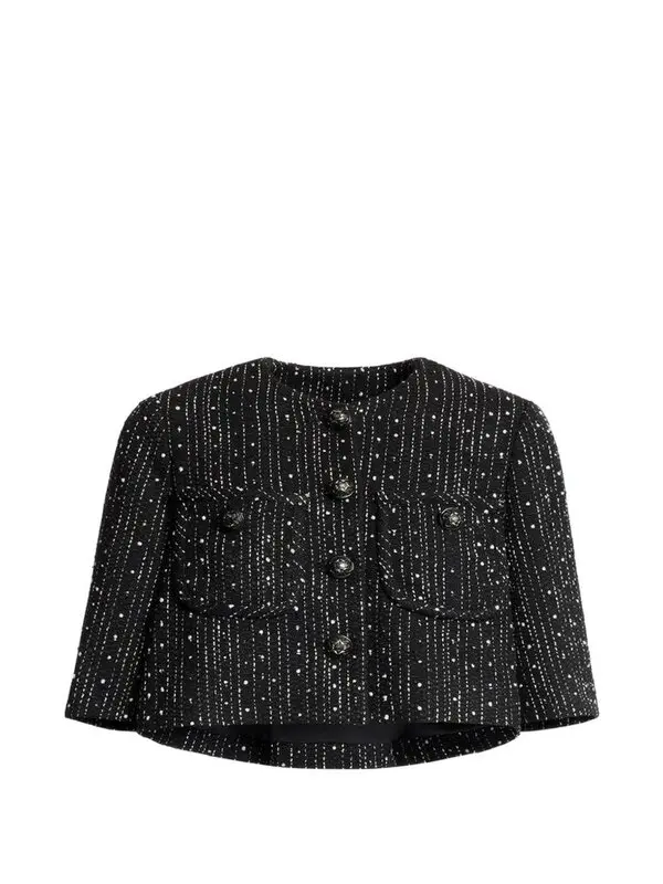 Elie Saab Tweed Cropped Jacket