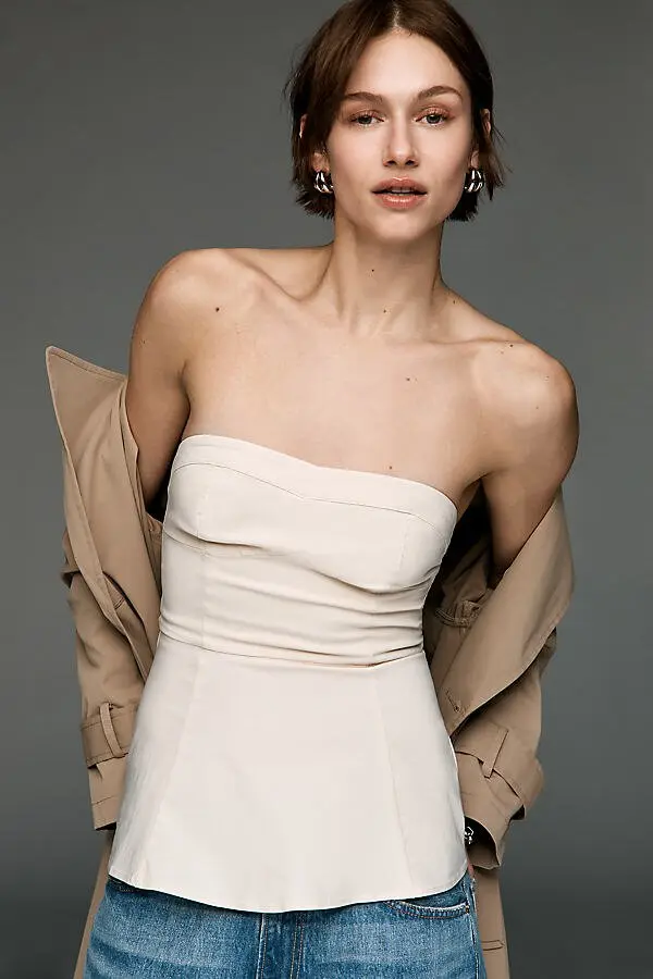 Maeve Fit-and-flare Strapless Top