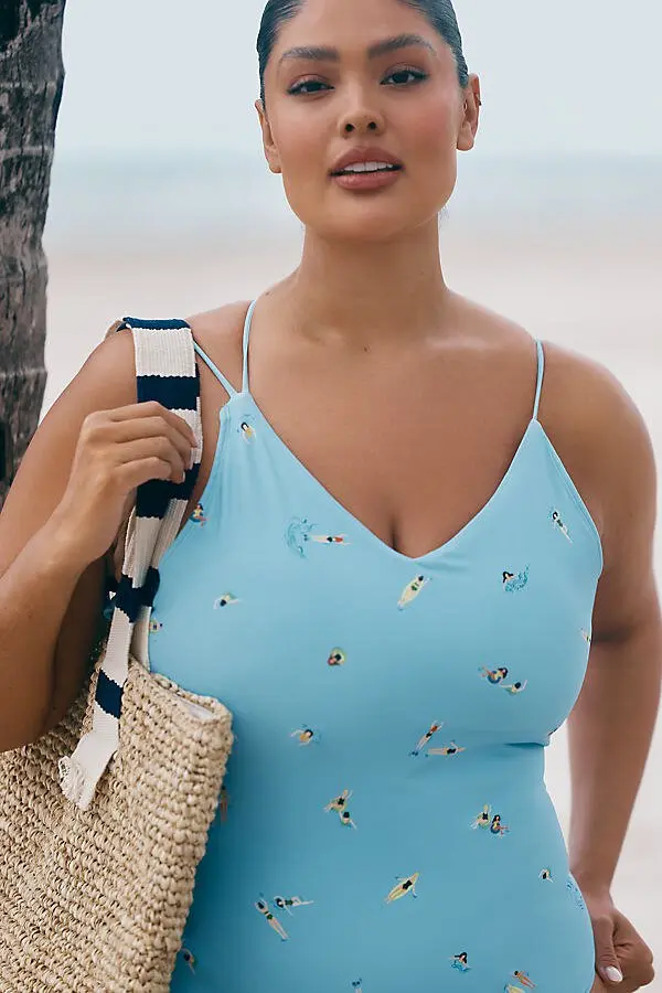 EN SAISON Zoey Plus V-neck One-piece Swimsuit