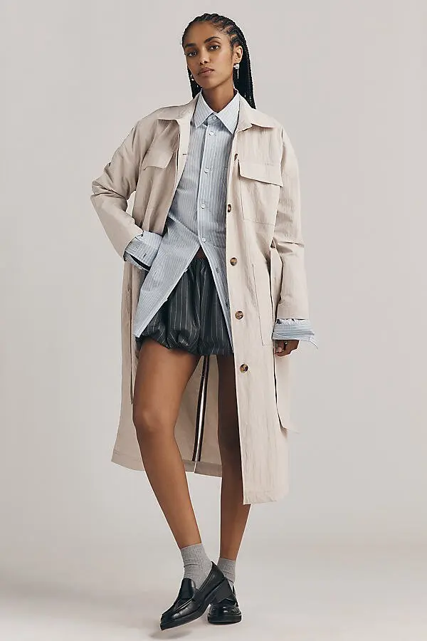 Hunter Patti Belted Utility Trench Coat