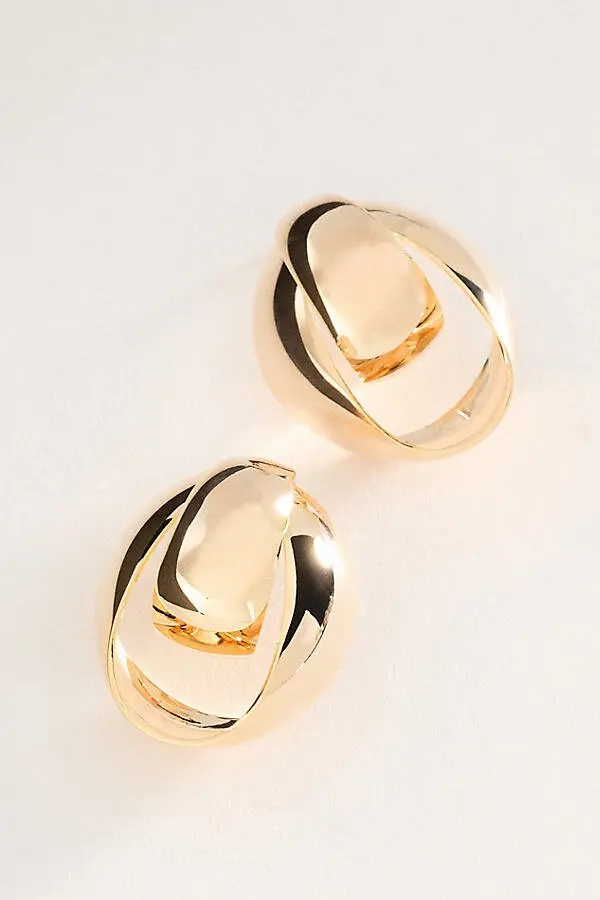 Anthropologie Mod Loop Earrings - Gold