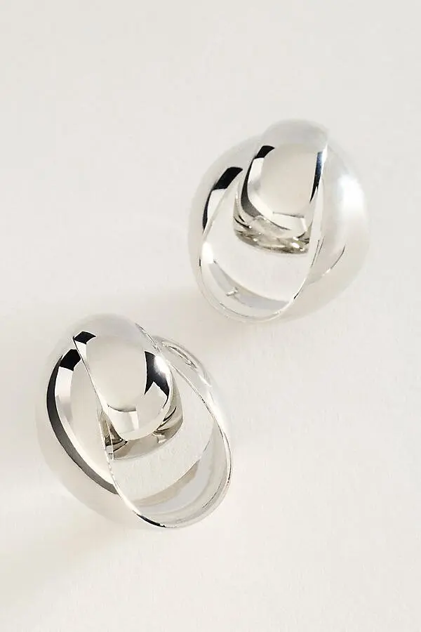 Anthropologie Mod Loop Earrings - Silver