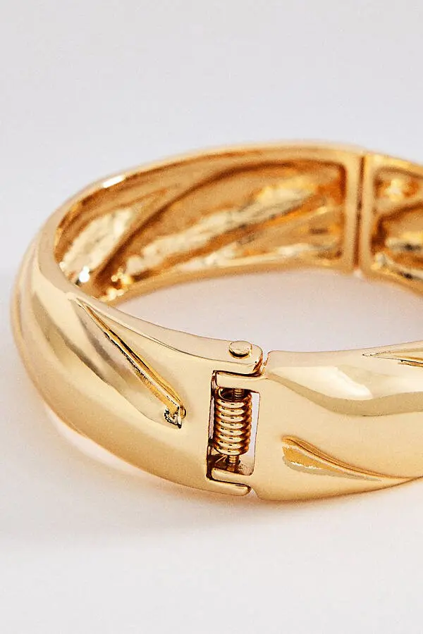 Anthropologie Textured Mod Bangle Bracelet