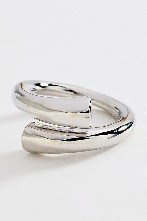 Anthropologie Sculptural Wrap Ring - Silver