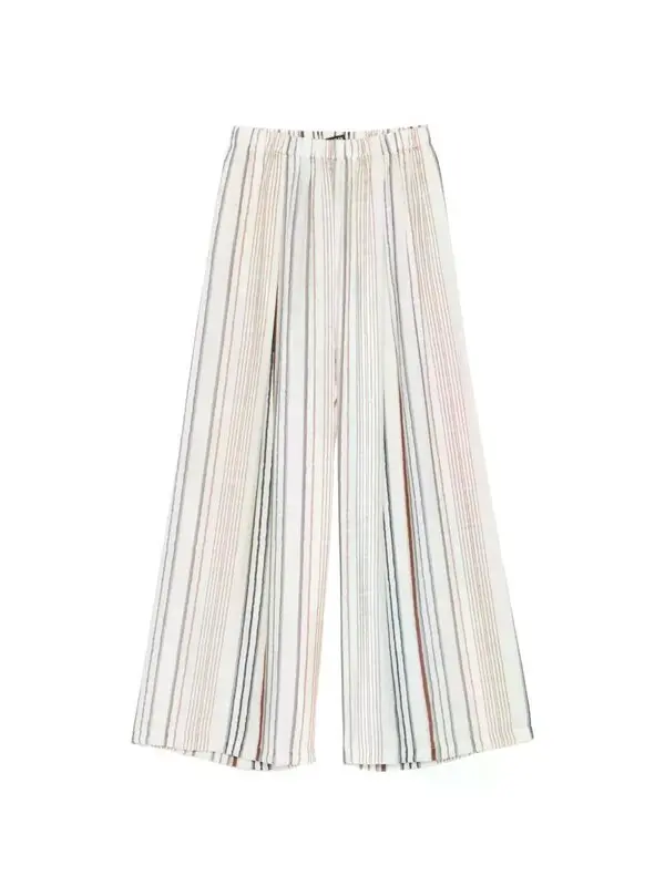 ELEH Striped-pattern Trousers - Neutrals