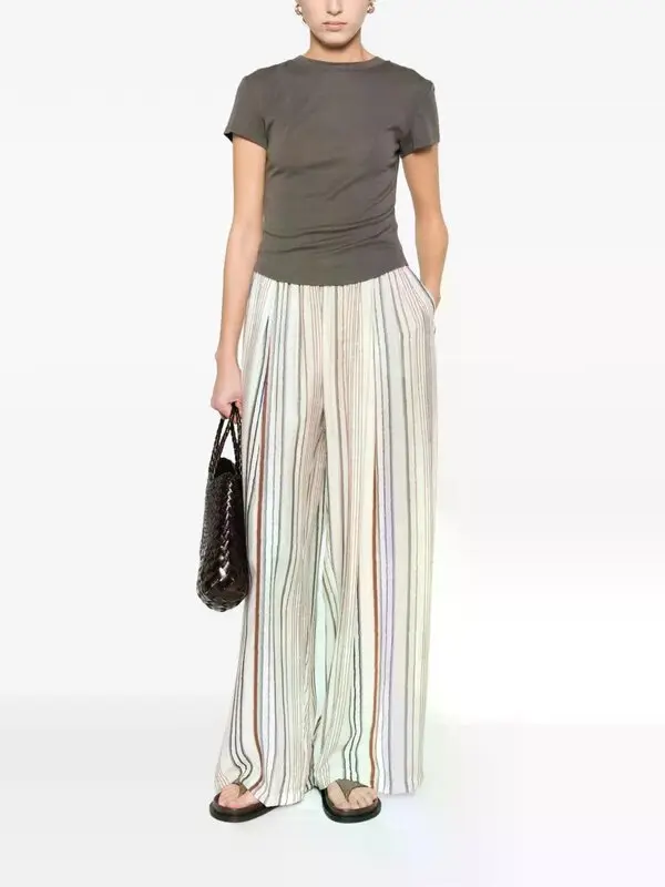 ELEH Striped-pattern Trousers - Neutrals