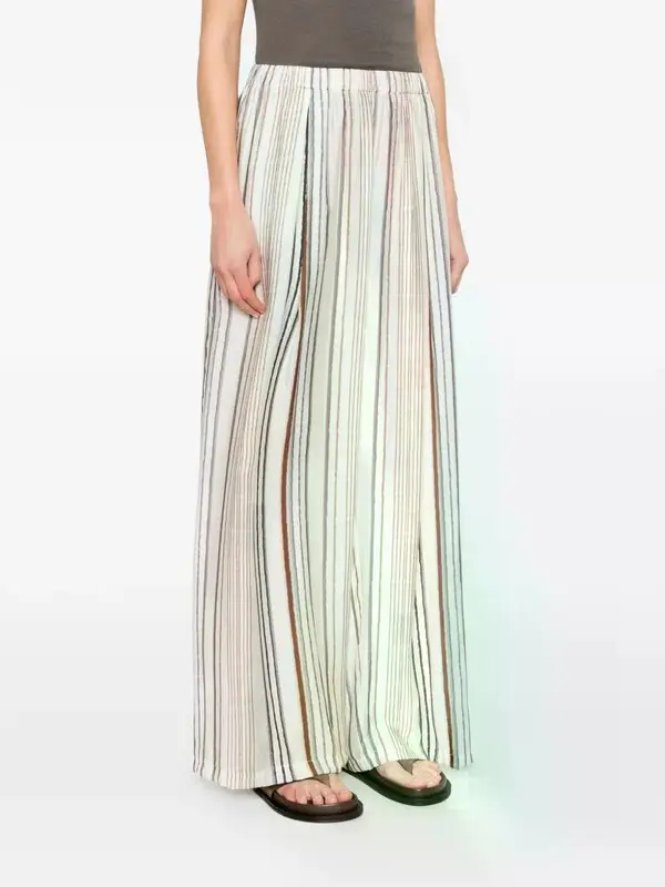 ELEH Striped-pattern Trousers - Neutrals