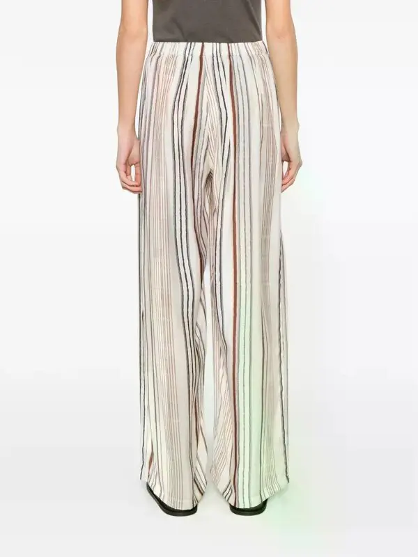 ELEH Striped-pattern Trousers - Neutrals