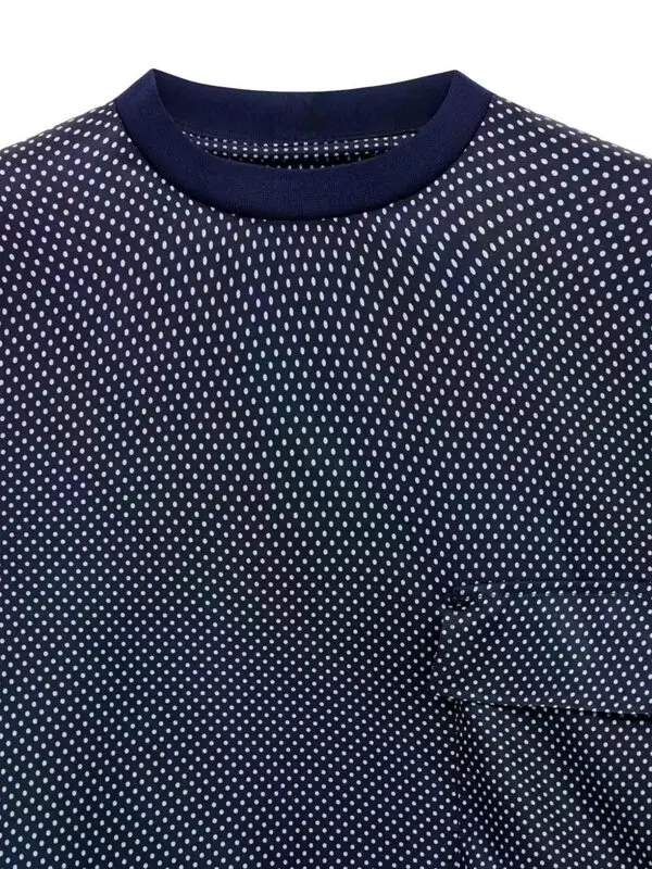 Giorgio Armani Micro-dot Chest-pocket Silk T-shirt