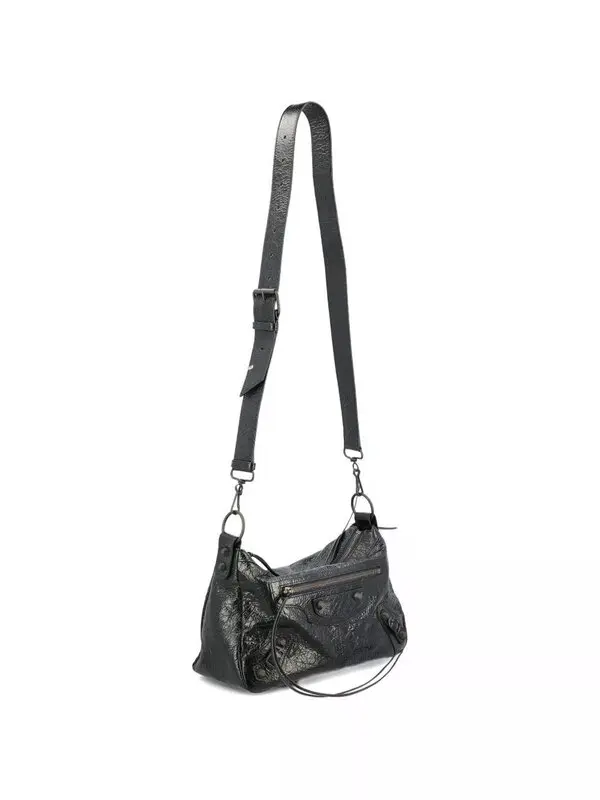 Balenciaga City Moto Shoulder Bag - Black