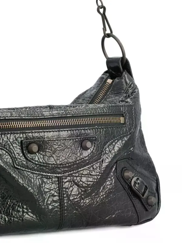 Balenciaga City Moto Shoulder Bag - Black