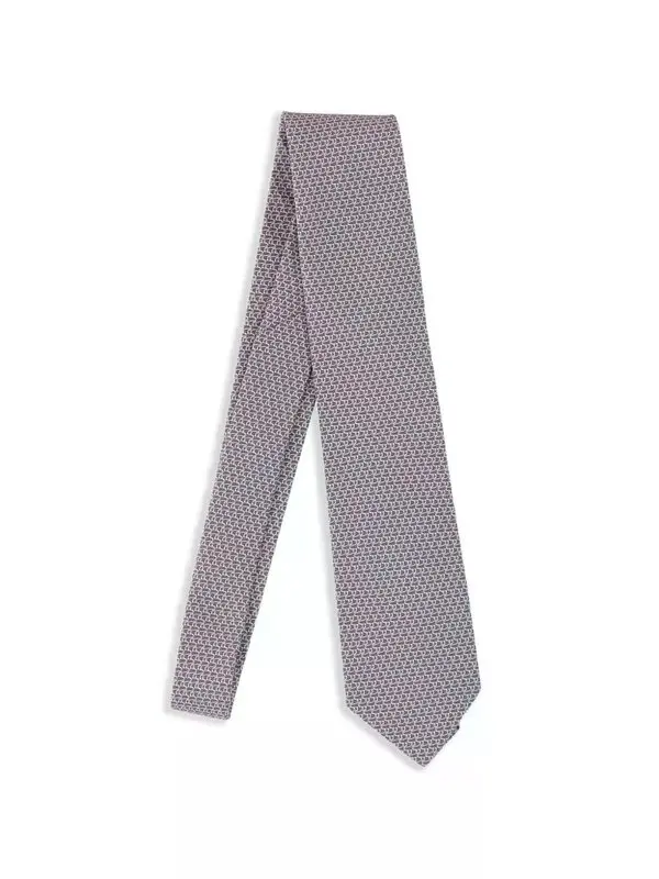 FERRAGAMO Silk Neck Tie - Grey
