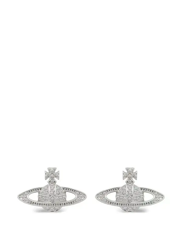 VIVIENNE WESTWOOD Mini Bas Relief Stud Earrings - Silver
