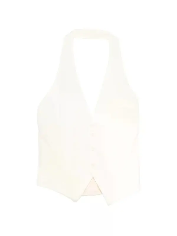 ELEH Button Halterneck Waistcoat - Neutrals