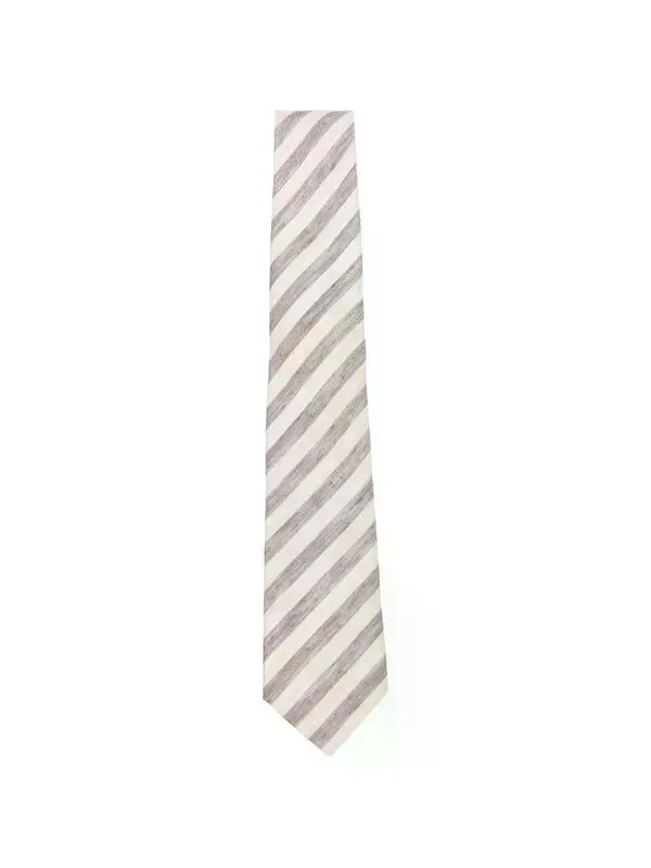 Tagliatore Striped Neck Tie - Neutrals