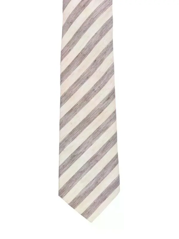 Tagliatore Striped Neck Tie - Neutrals