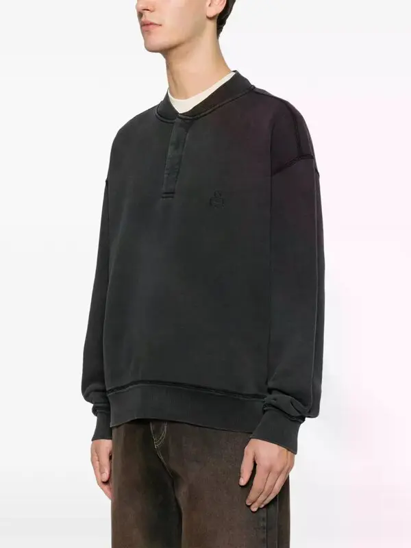 MARANT Button Embroidered-logo Sweatshirt