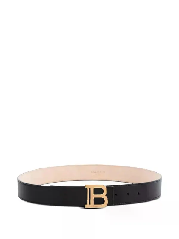 Balmain Leather B-buckle Belt - Black