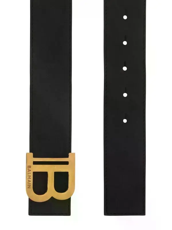 Balmain Leather B-buckle Belt
