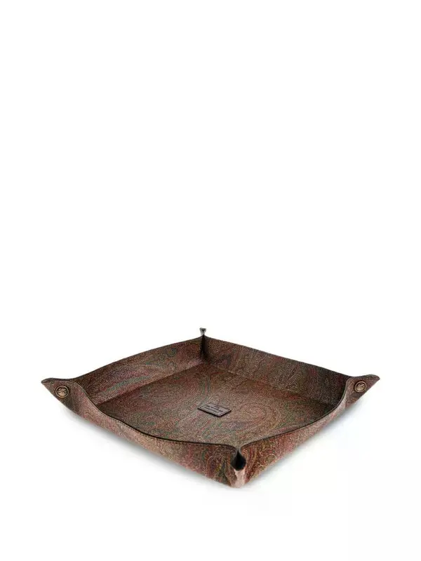 Etro Paisley-pattern Tray - Brown