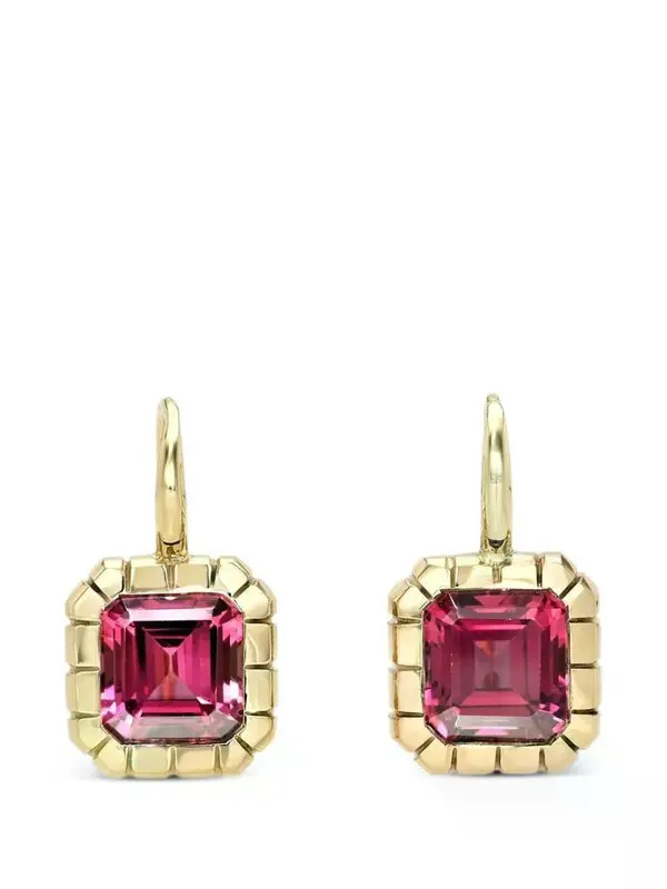 Retrouvai Rhodolite Fine Earrings - Gold