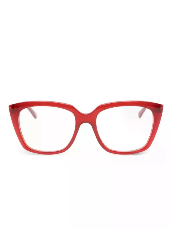 Balenciaga Geometric Eyeglasses - Red