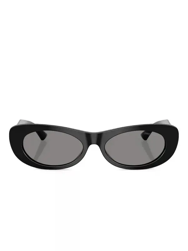 JIMMY CHOO Oval-frame Sunglasses - Black