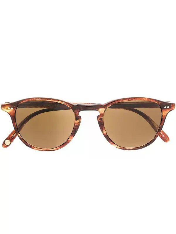 Garrett Leight Hampton Round-frame Sunglasses - Brown