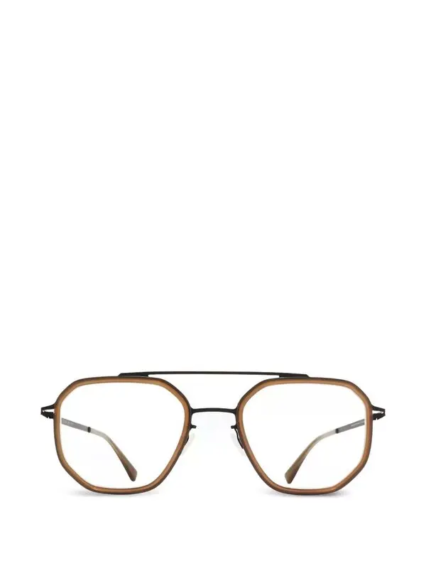 Mykita Geometric Frame Glasses - Brown