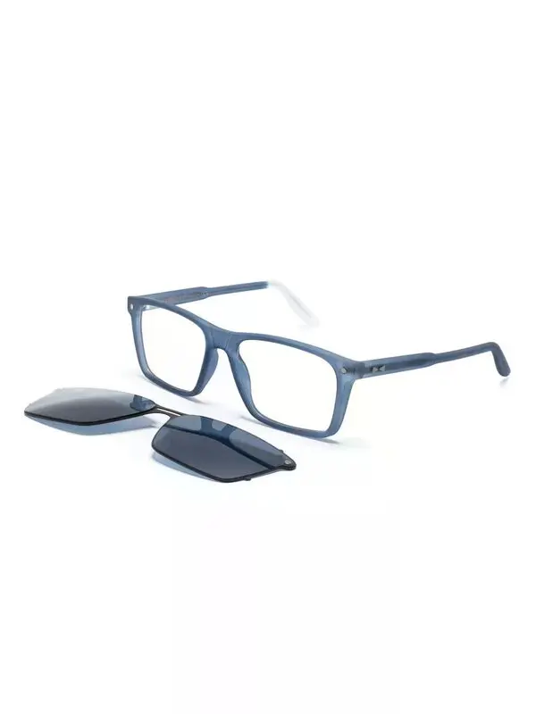 SNOB Rectangle Frame Clip-on Glasses