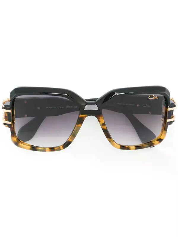 Cazal Acetate Square Sunglasses - Black