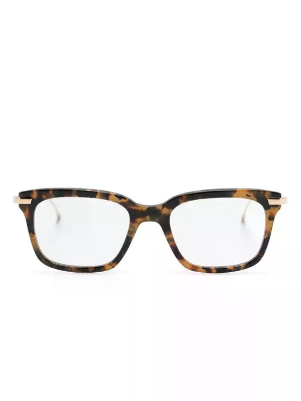 Thom Browne Tortoiseshell Square-frame Glasses - Brown
