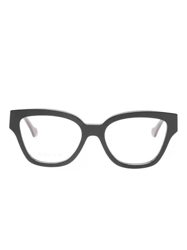 Gucci Logo Cat-eye Glasses - Black