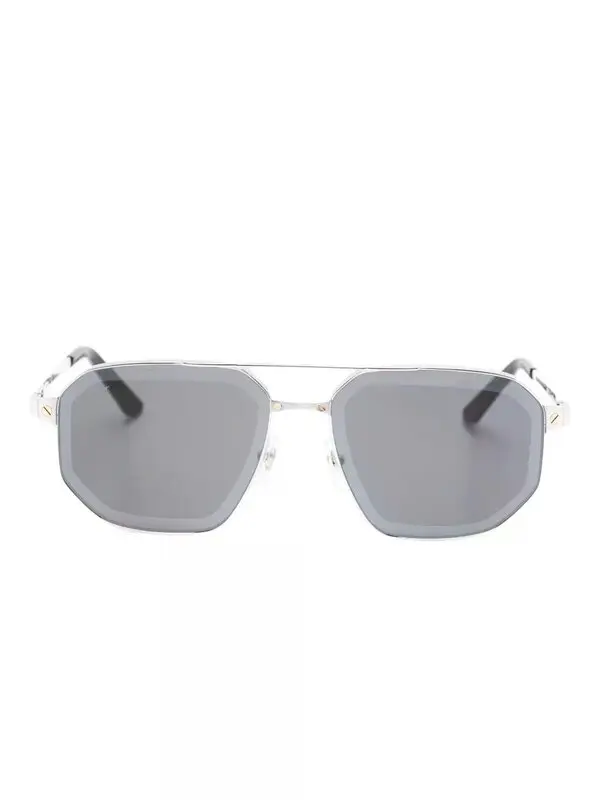 CARTIER Pilot-frame Sunglasses - Silver