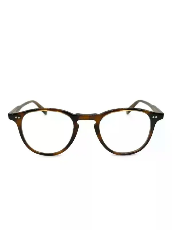 Garrett Leight Hampton Round Frame Glasses - Brown