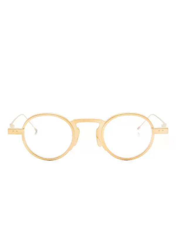 Thom Browne Round-frame Glasses - Gold