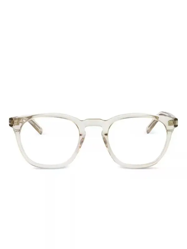 Saint Laurent Round Frame Eyeglasses - White