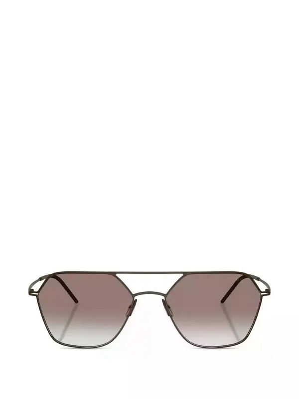 Giorgio Armani Geometric-frame Sunglasses - Brown