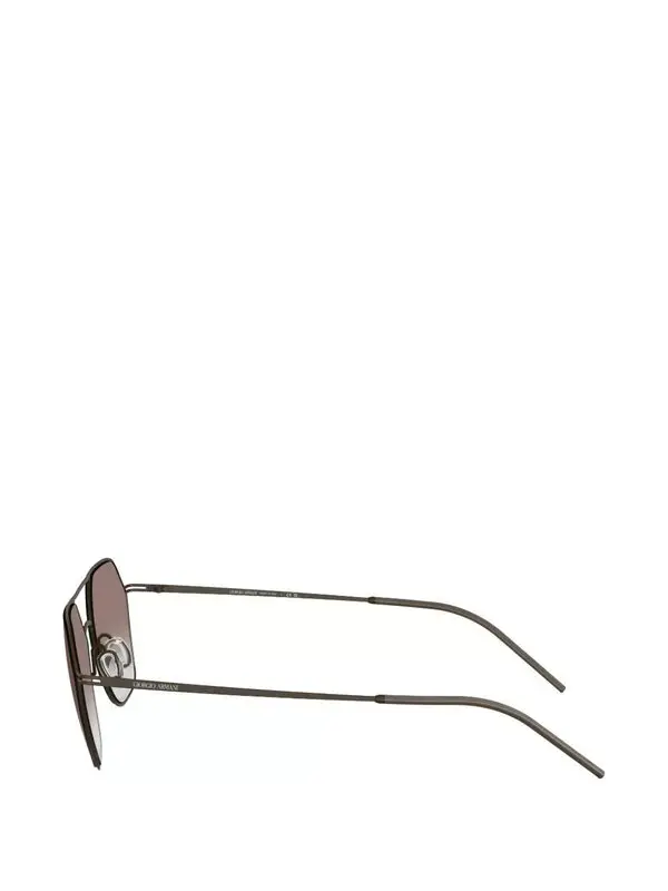 Giorgio Armani Geometric-frame Sunglasses - Brown