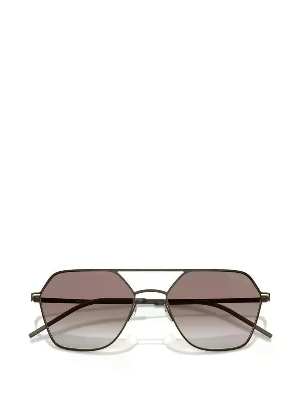 Giorgio Armani Geometric-frame Sunglasses - Brown