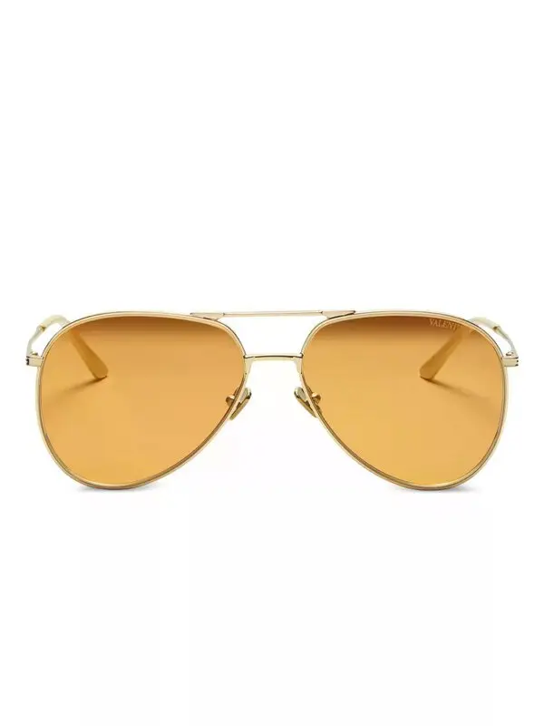 Valentino Garavani Pilot-frame Sunglasses - Gold