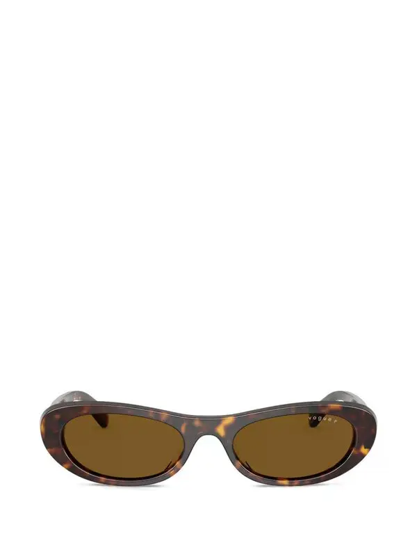 VOGUE EYEWEAR Oval Frame Sunglasses - Brown