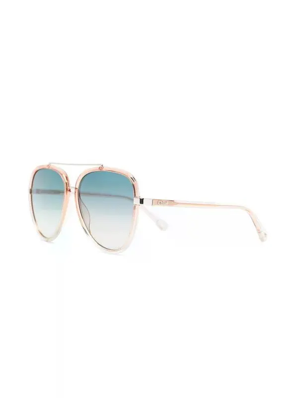 Chloé Pilot Frame Tinted Sunglasses